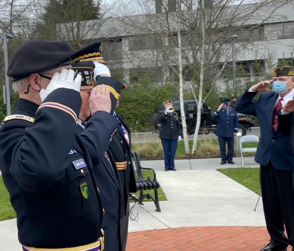 Bugle Calls at National Vietnam War Veterans Day Ceremony in Shoreline ...
